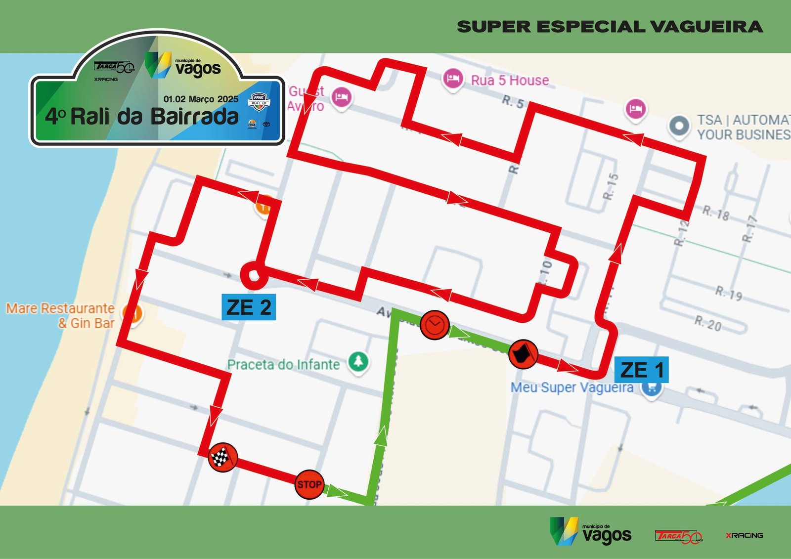 MAPA DOS TROÇOS RALI DA BAIRRADA 2025 - Ralis Online